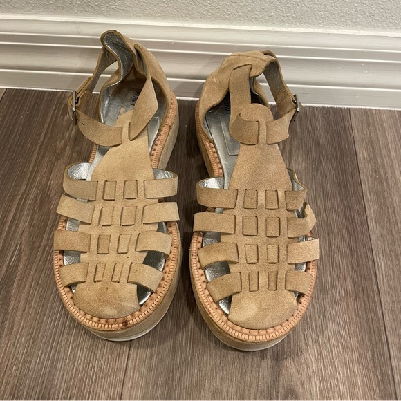 Jil Sander | Shoes | Jil Sander Tan Suede Leather Caged Sandals | Poshmark